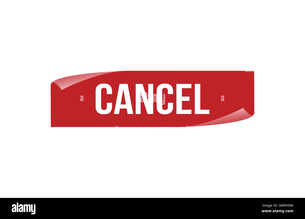 Cancel red ribbon label banner. Open available now sign or Cancel tag ...