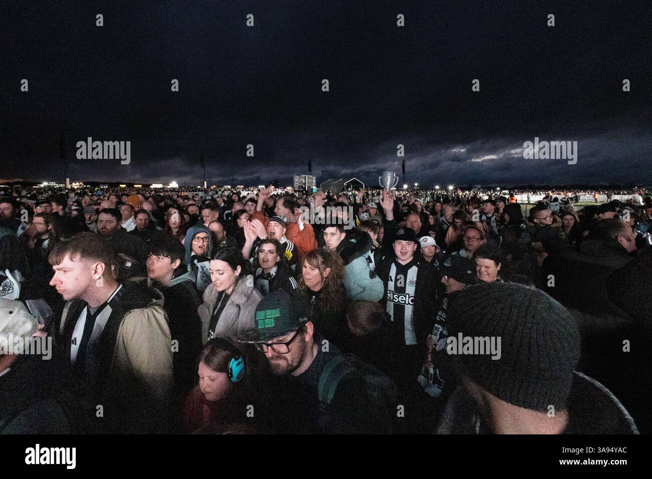Newcastle, UK. 29th Mar 2025. Fans at Newcastle United celebrations on ...