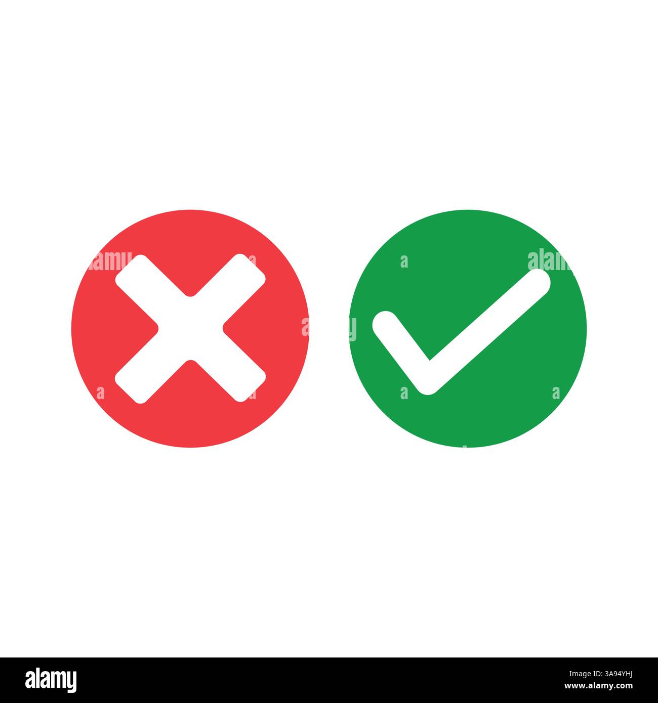 Set tick cross marks Stock Vector Images - Alamy