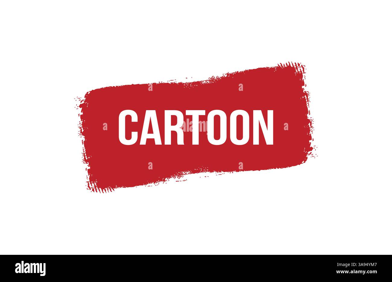 Brush style CARTOON red banner design on white background Stock Vector ...