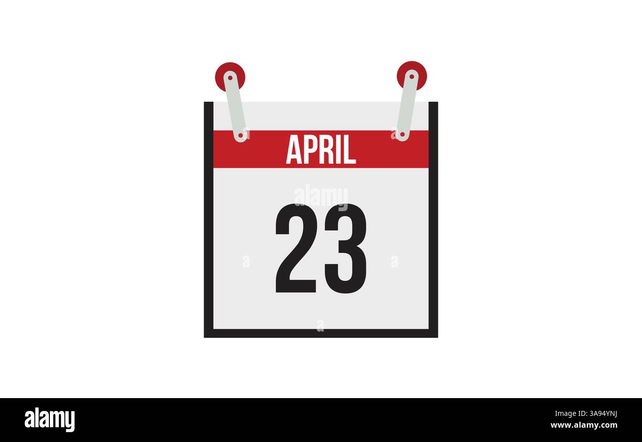 April 23 calendar sign hi-res stock photography and images - Alamy