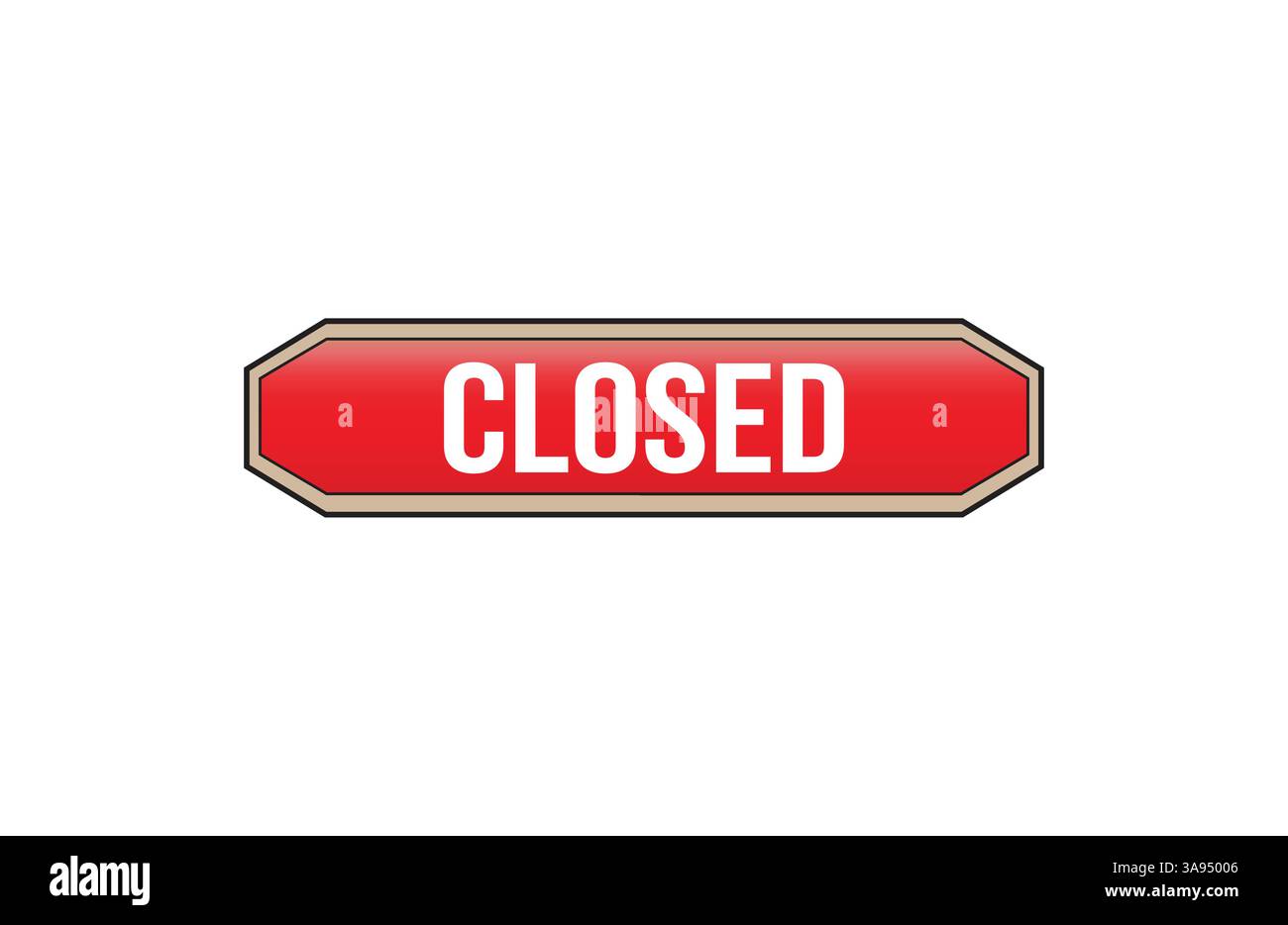 Red banner Closed on white background Stock Vector Image & Art - Alamy