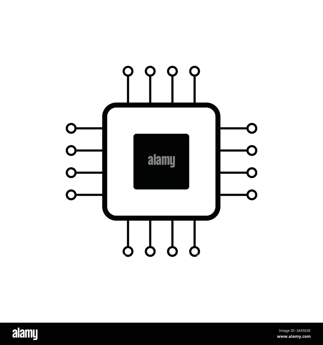 Flat chip icon symbol vector Illustration Stock Vector Image & Art - Alamy