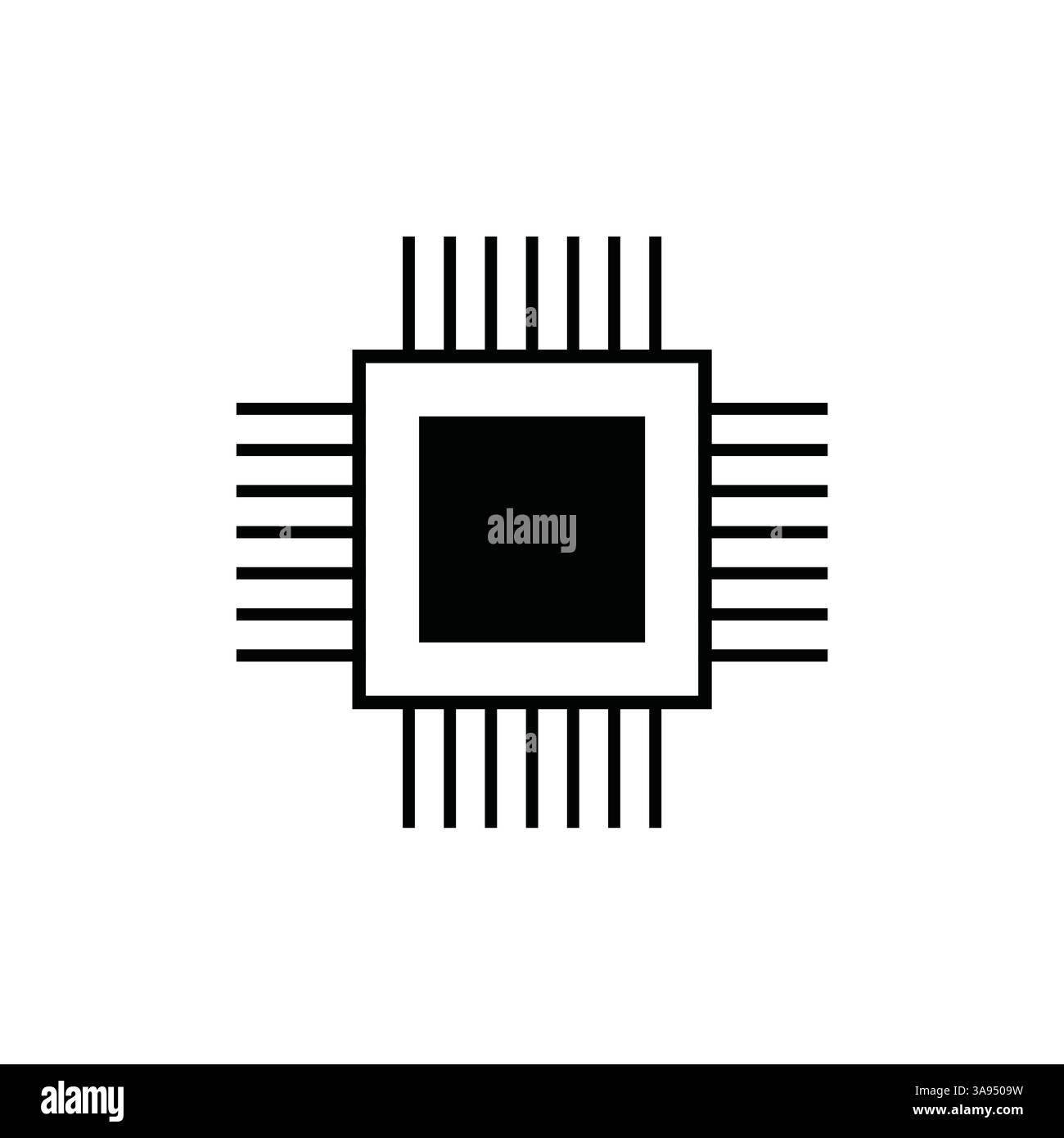 Flat chip icon symbol vector Illustration Stock Vector Image & Art - Alamy