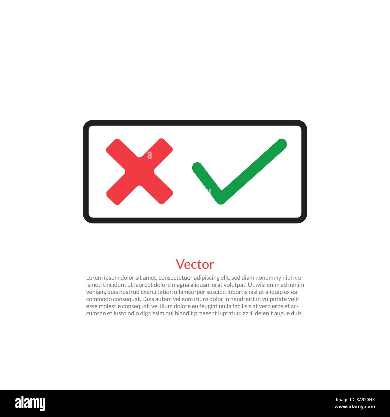 Set tick cross marks Stock Vector Images - Alamy