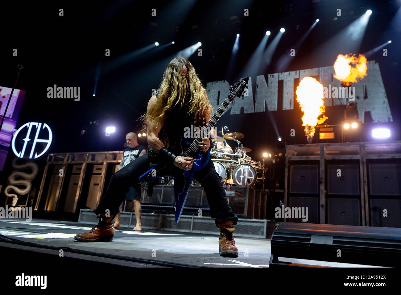 LONDON, ENGLAND: Pantera perform at Wembley Arena. Featuring: Zakk ...
