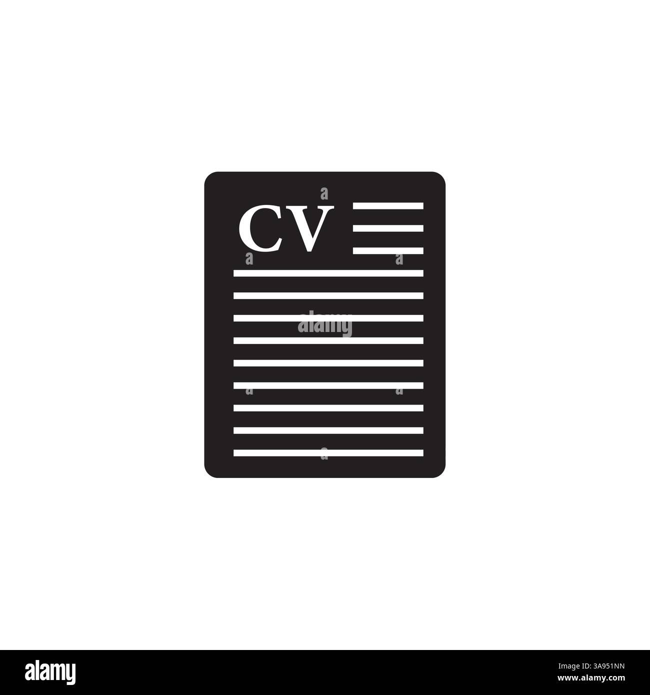 Flat CV icon symbol vector Illustration Stock Vector Image & Art - Alamy