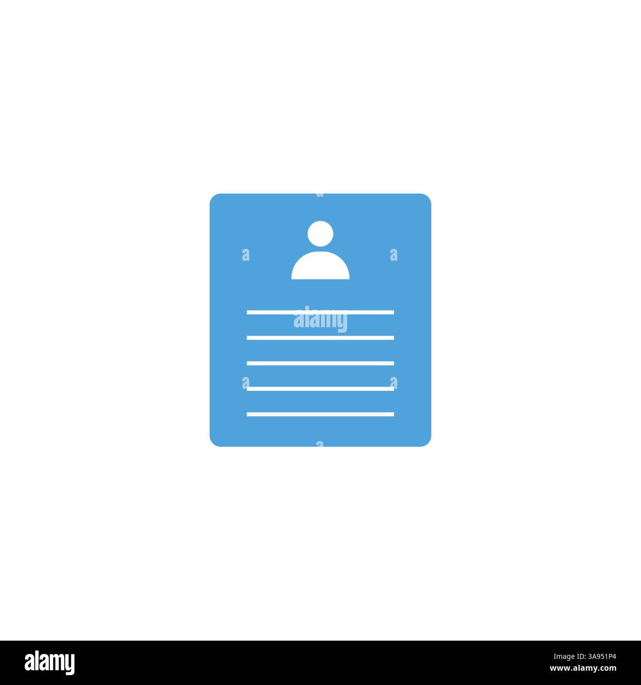 Flat CV icon symbol vector Illustration Stock Vector Image & Art - Alamy
