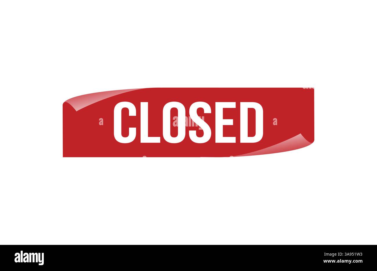 Red banner Closed on white background Stock Vector Image & Art - Alamy