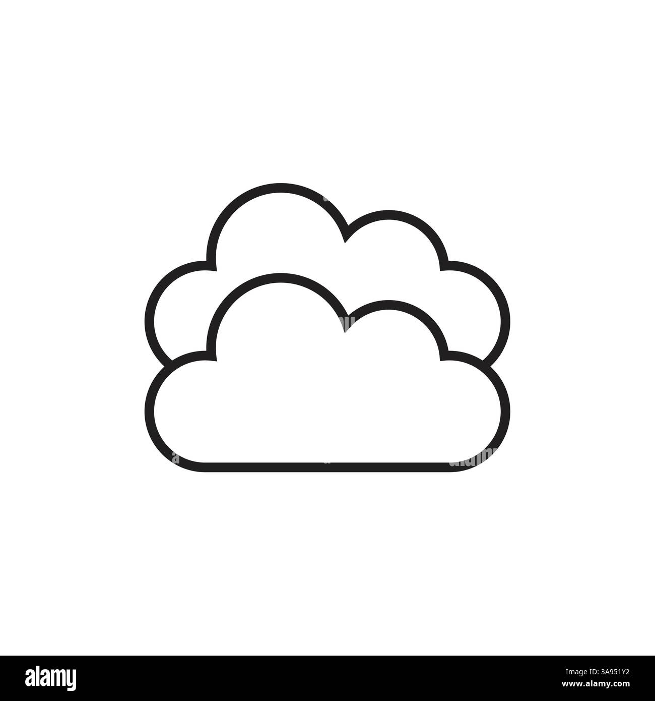 Flat cloud icon symbol vector Illustration Stock Vector Image & Art - Alamy