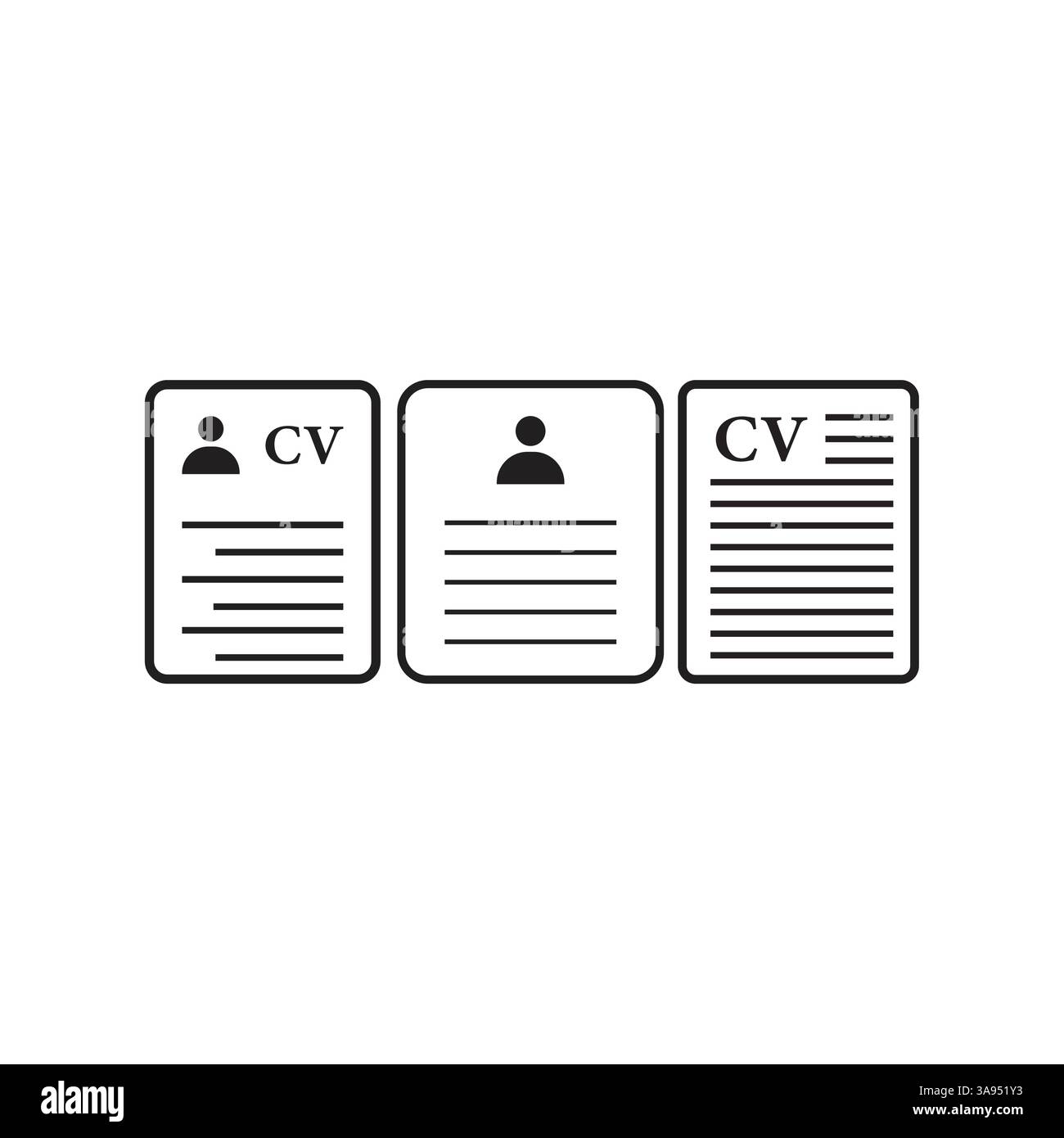 CV icon flat vector illustration Stock Vector Image & Art - Alamy