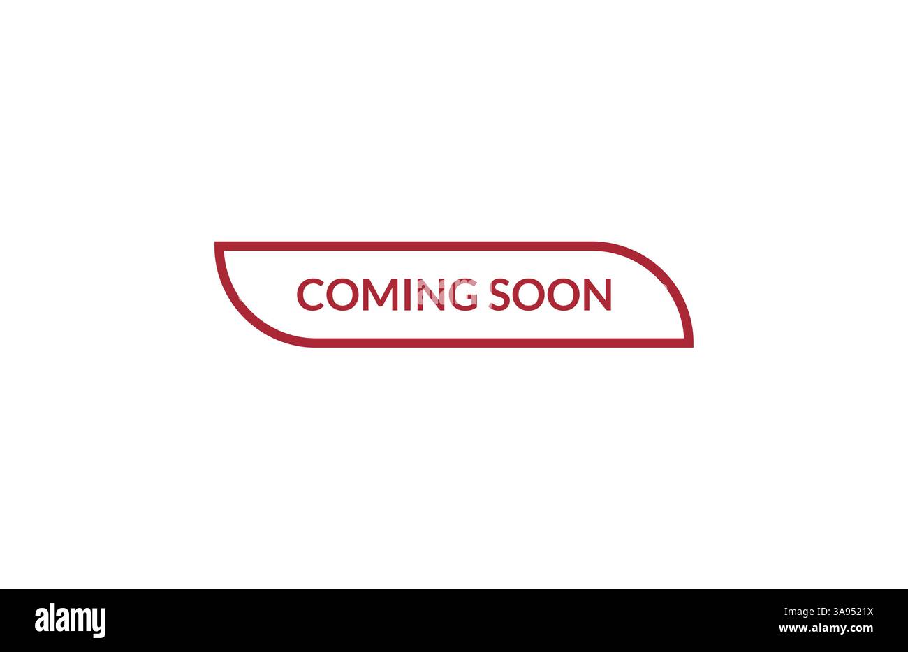 Coming soon red ribbon label banner. Open available now sign or Coming ...