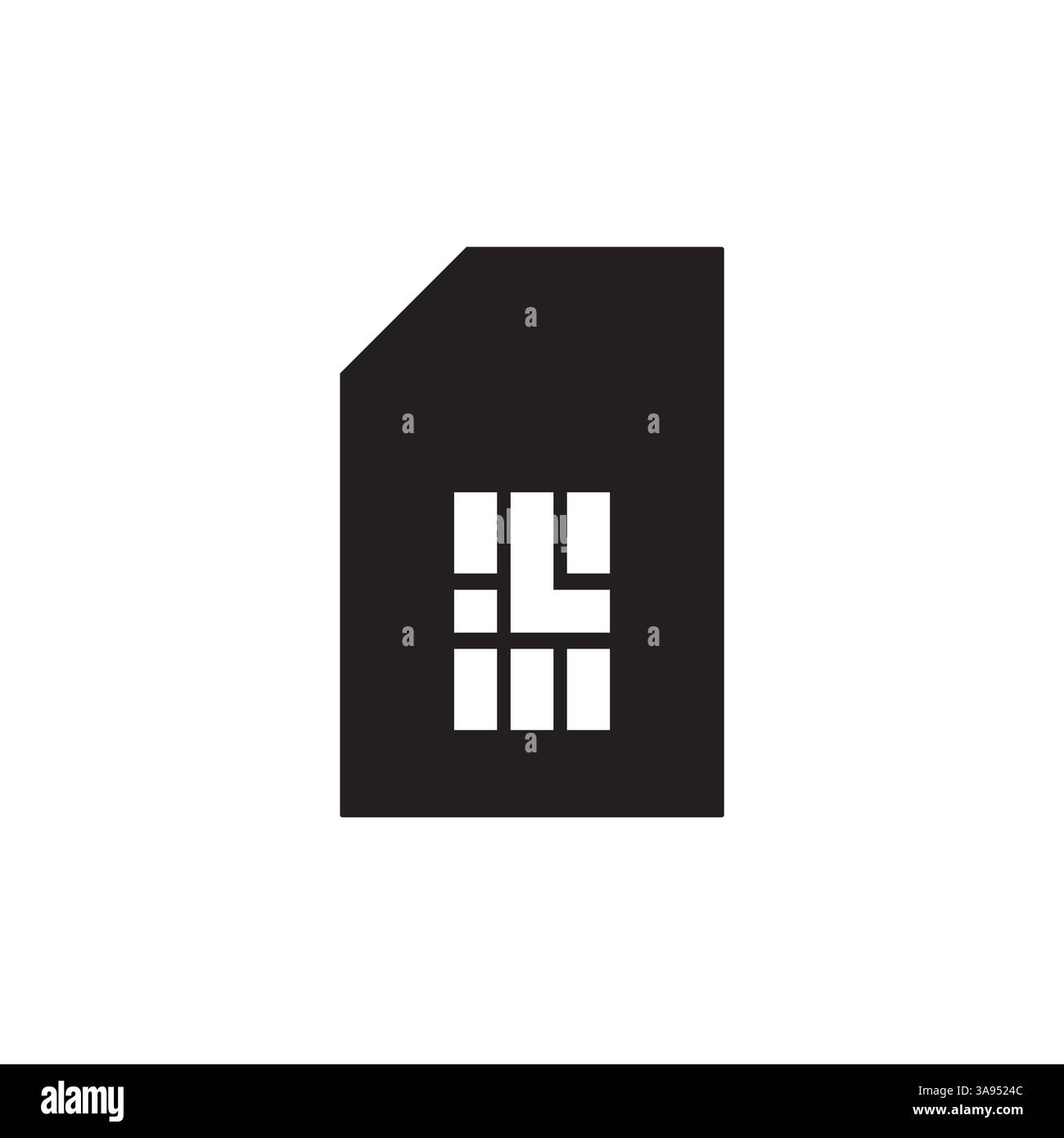 Flat color sim card icon symbol vector Illustration Stock Vector Image ...