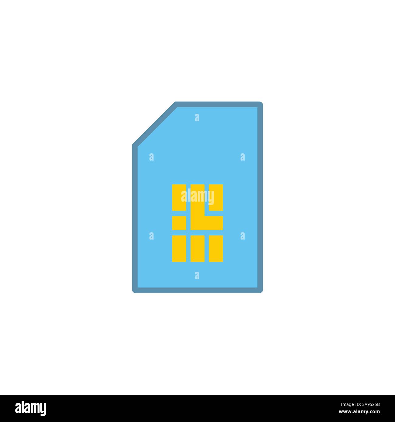 Flat color sim card icon symbol vector Illustration Stock Vector Image ...