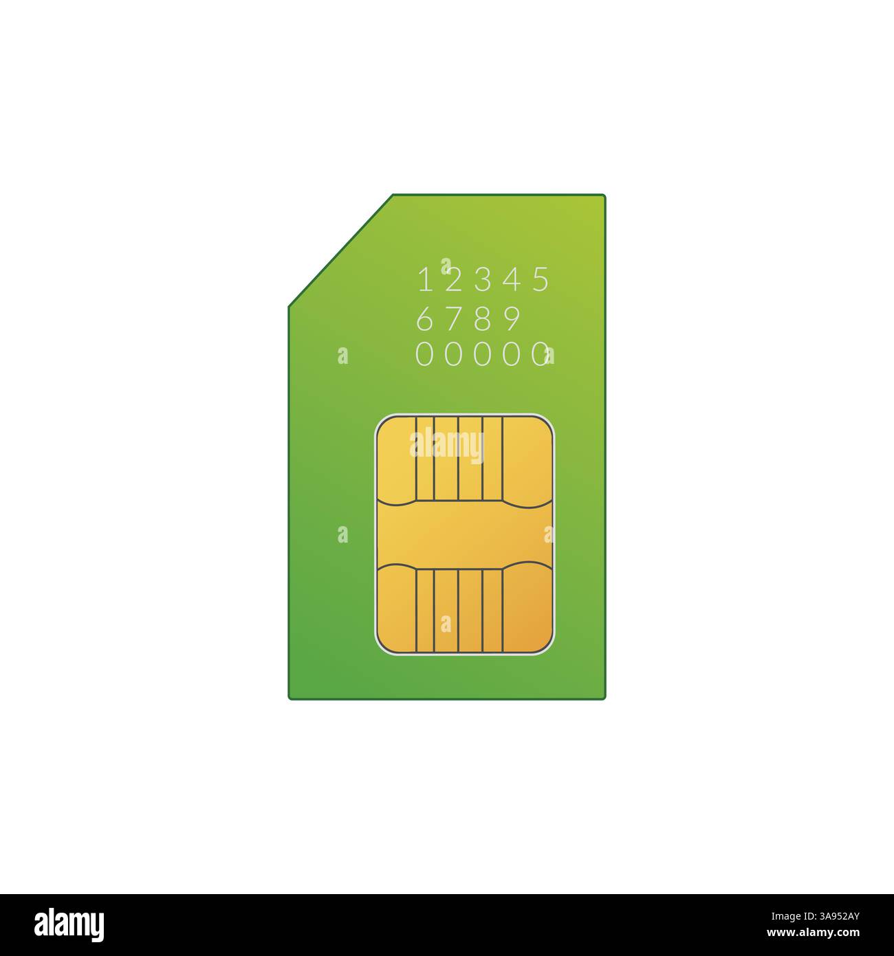 Color sim card icon flat vector illustration Stock Vector Image & Art ...