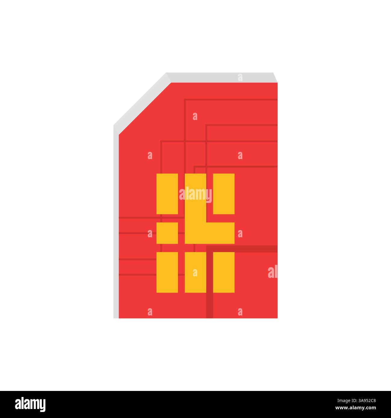 Color sim card icon flat vector illustration Stock Vector Image & Art ...