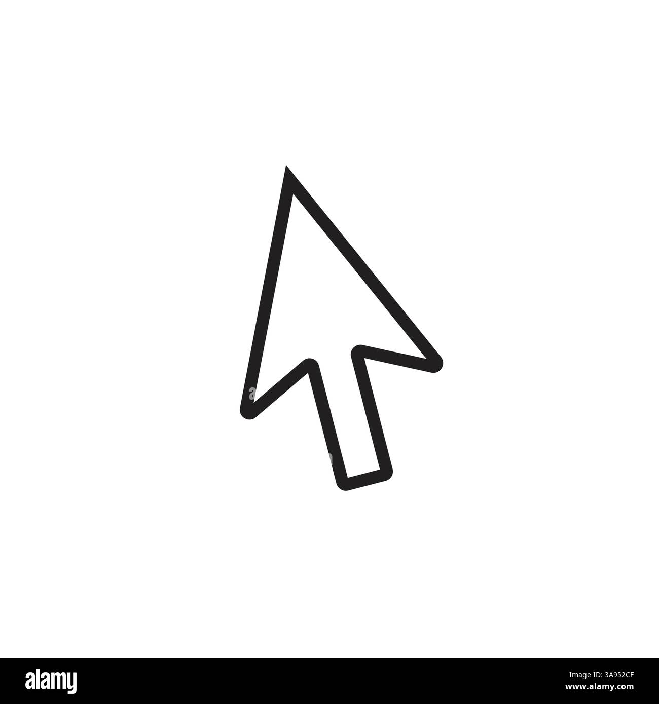 Computer mouse icon, click pointer cursor arrow flat vector icon for ...