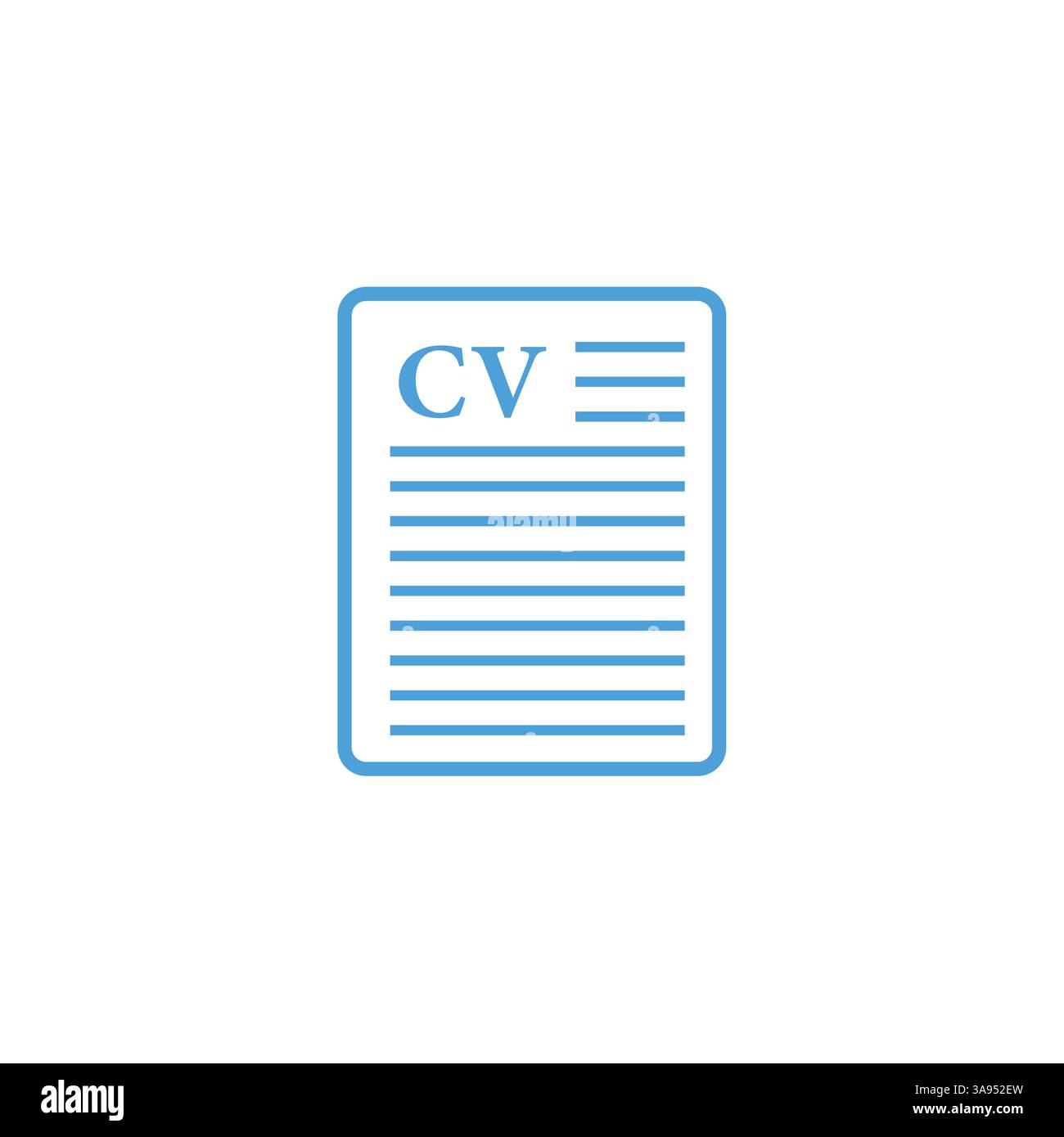 CV icon flat vector illustration Stock Vector Image & Art - Alamy