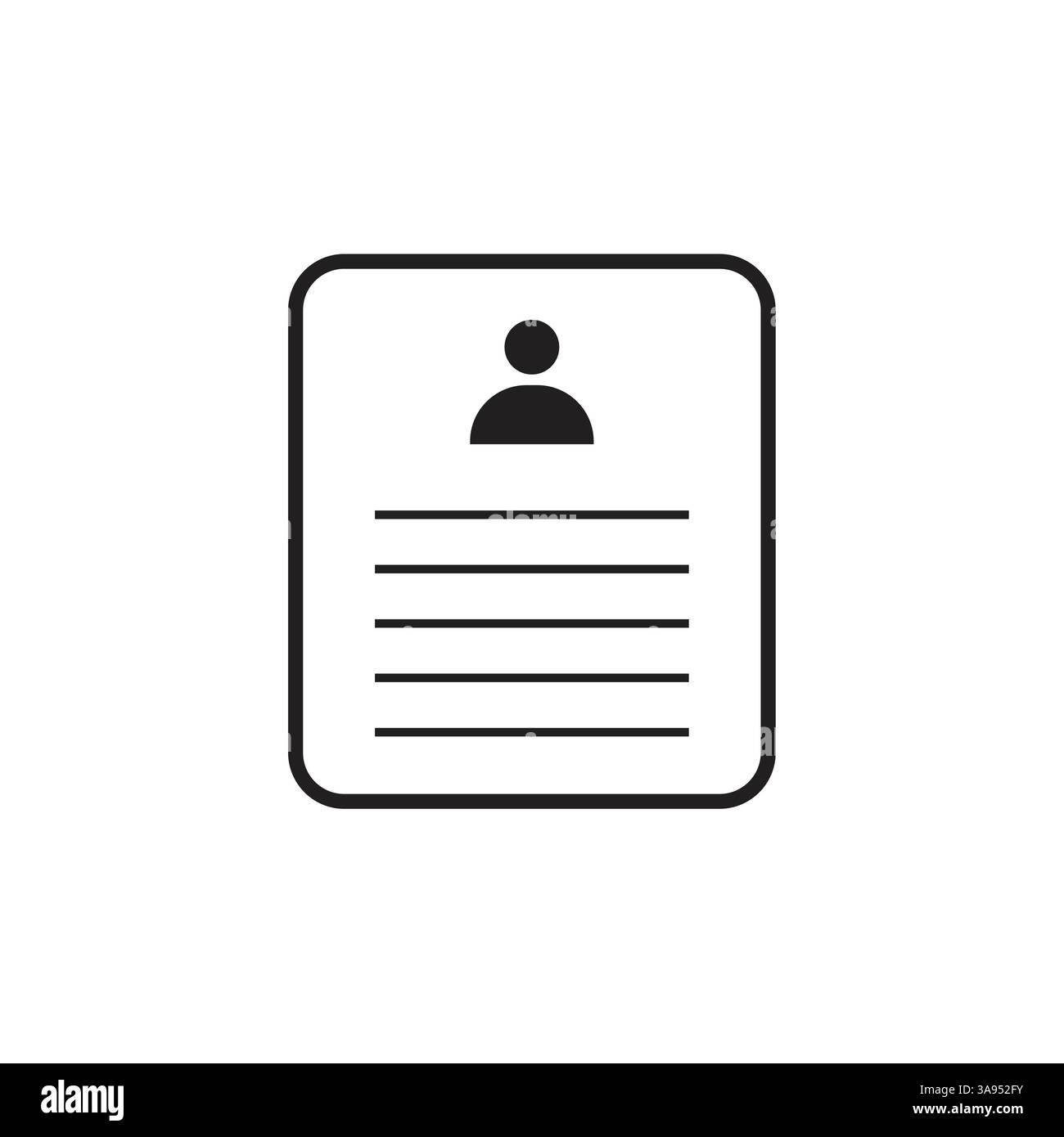 Flat CV icon symbol vector Illustration Stock Vector Image & Art - Alamy