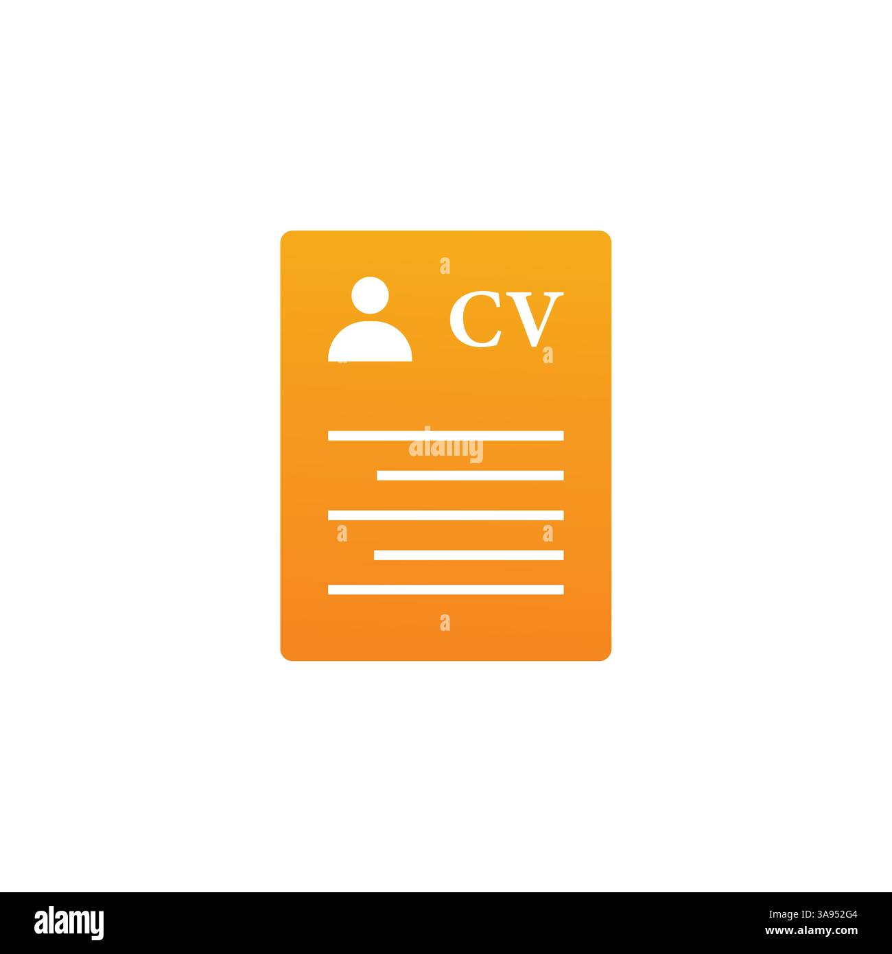 CV icon flat vector illustration Stock Vector Image & Art - Alamy