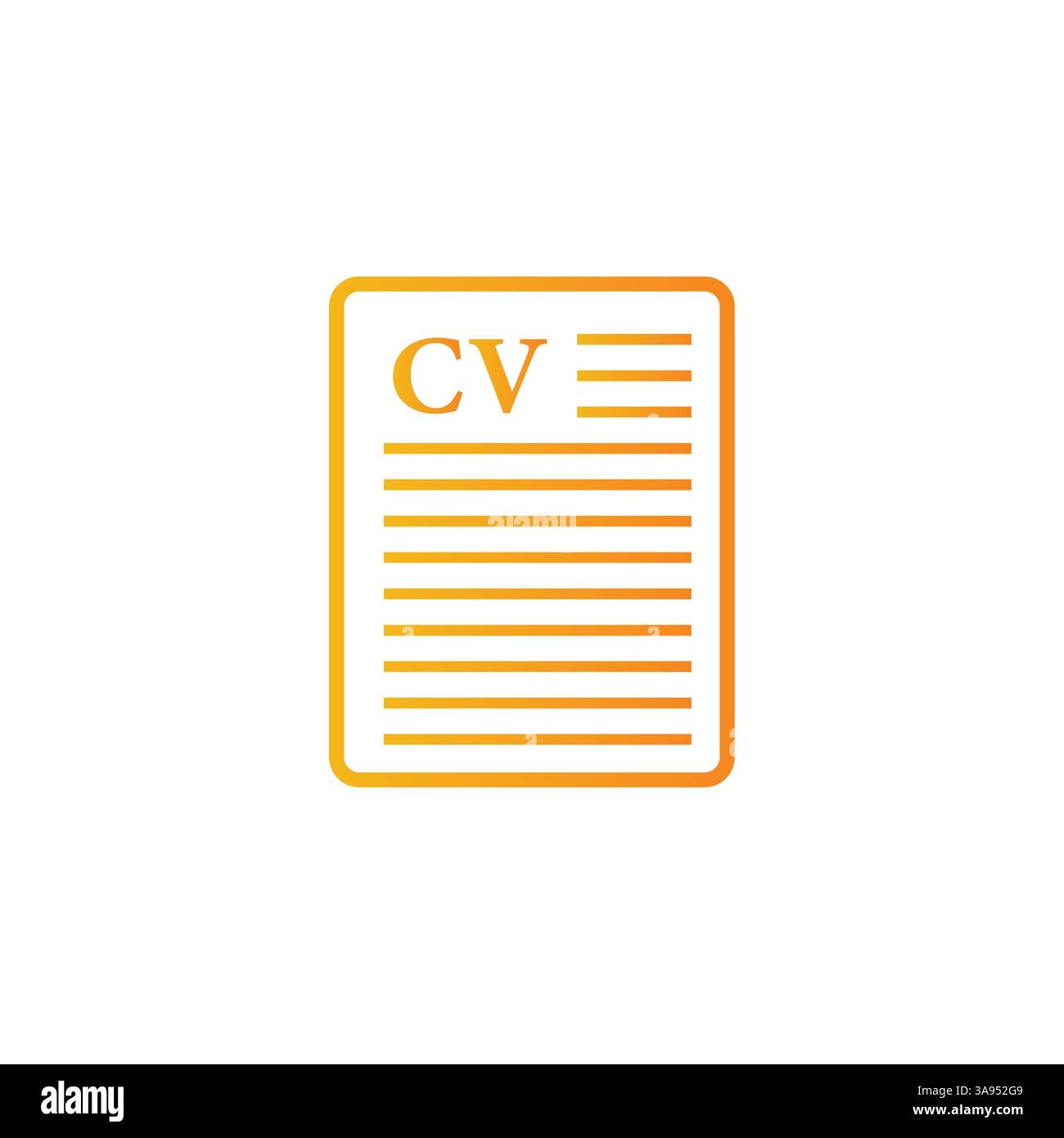 CV icon flat vector illustration Stock Vector Image & Art - Alamy