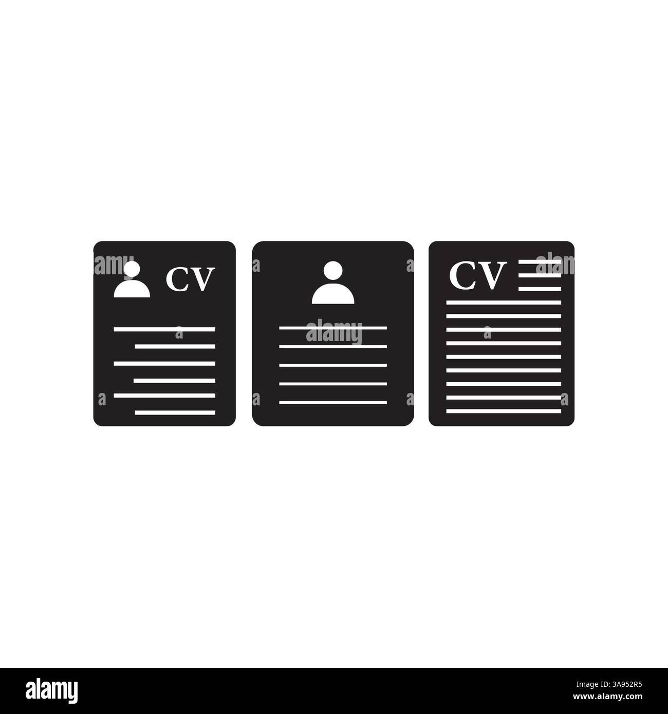 CV icon flat vector illustration Stock Vector Image & Art - Alamy