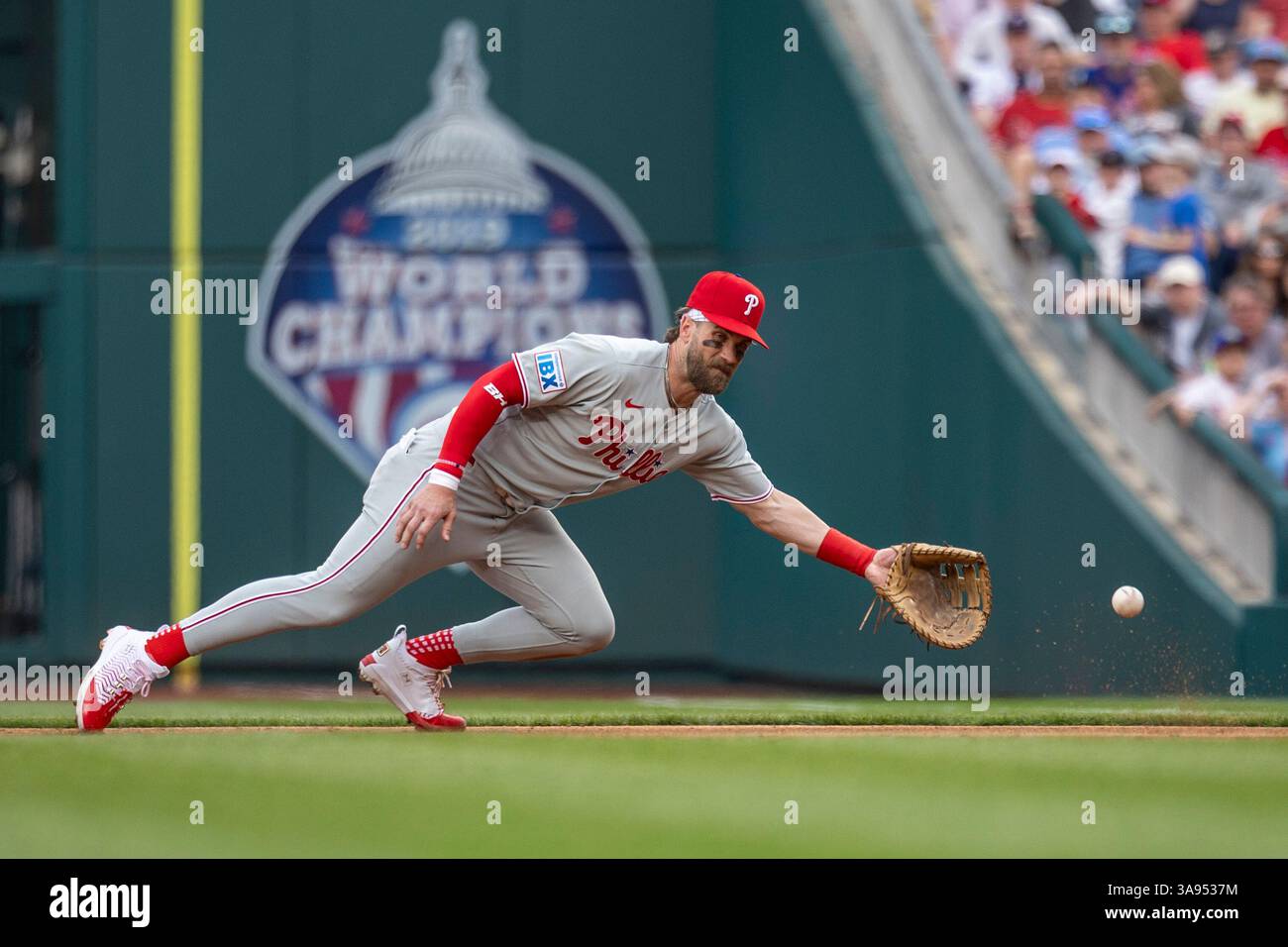 WASHINGTON, DC - MARCH 29: Philadelphia Phillies first base Bryce ...