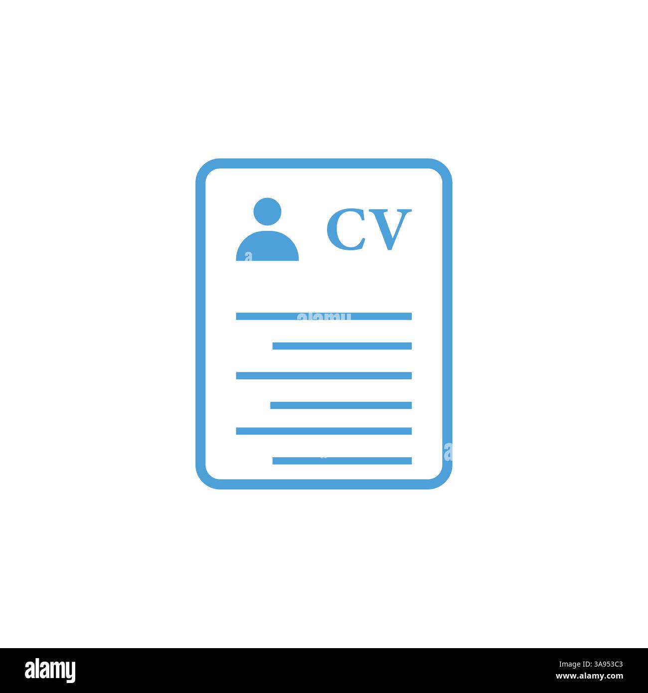 Flat cv icon symbol hi-res stock photography and images - Alamy