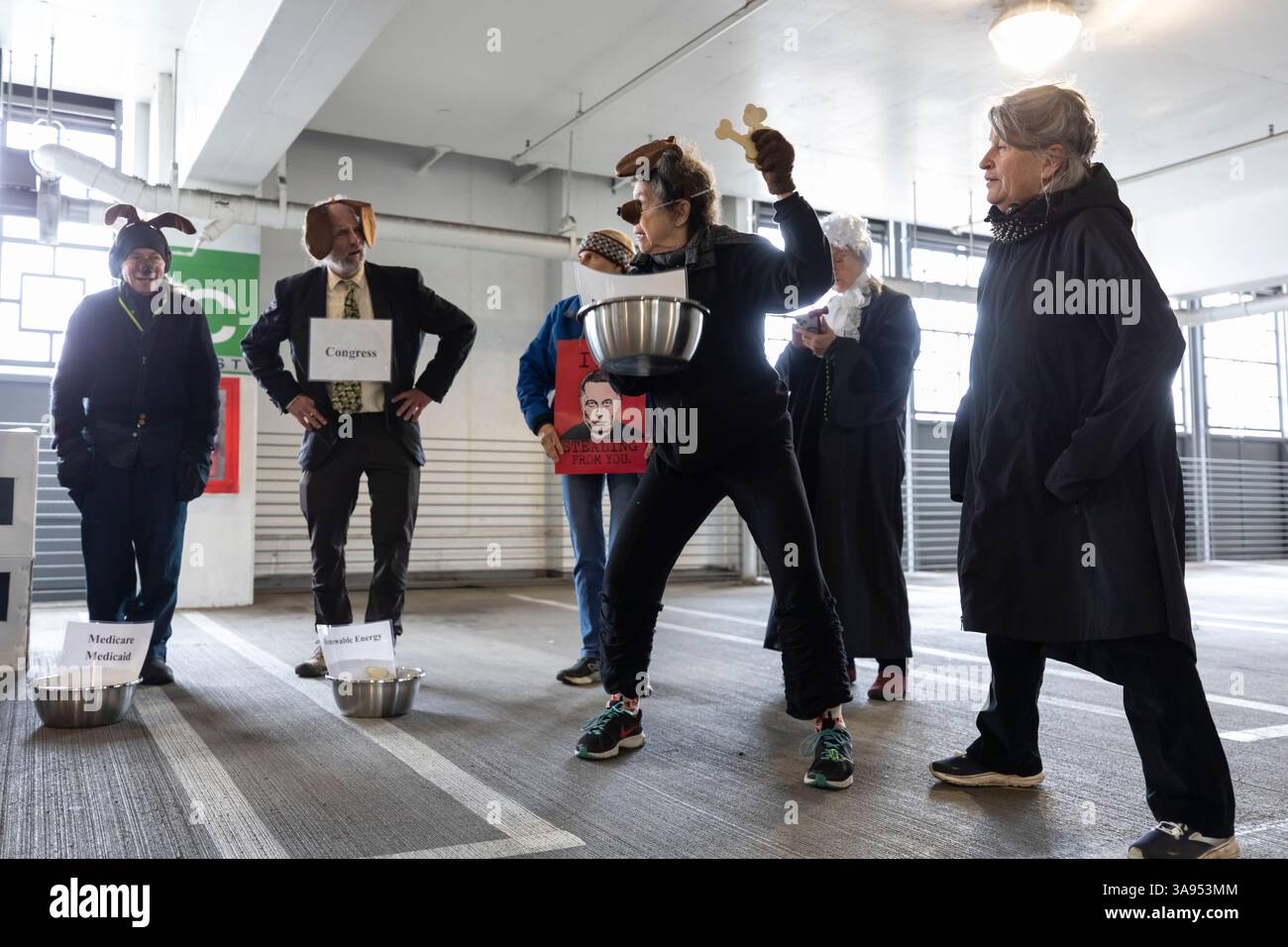 Seattle, Washington, USA. 29th March 2025. A group of self-professed ...