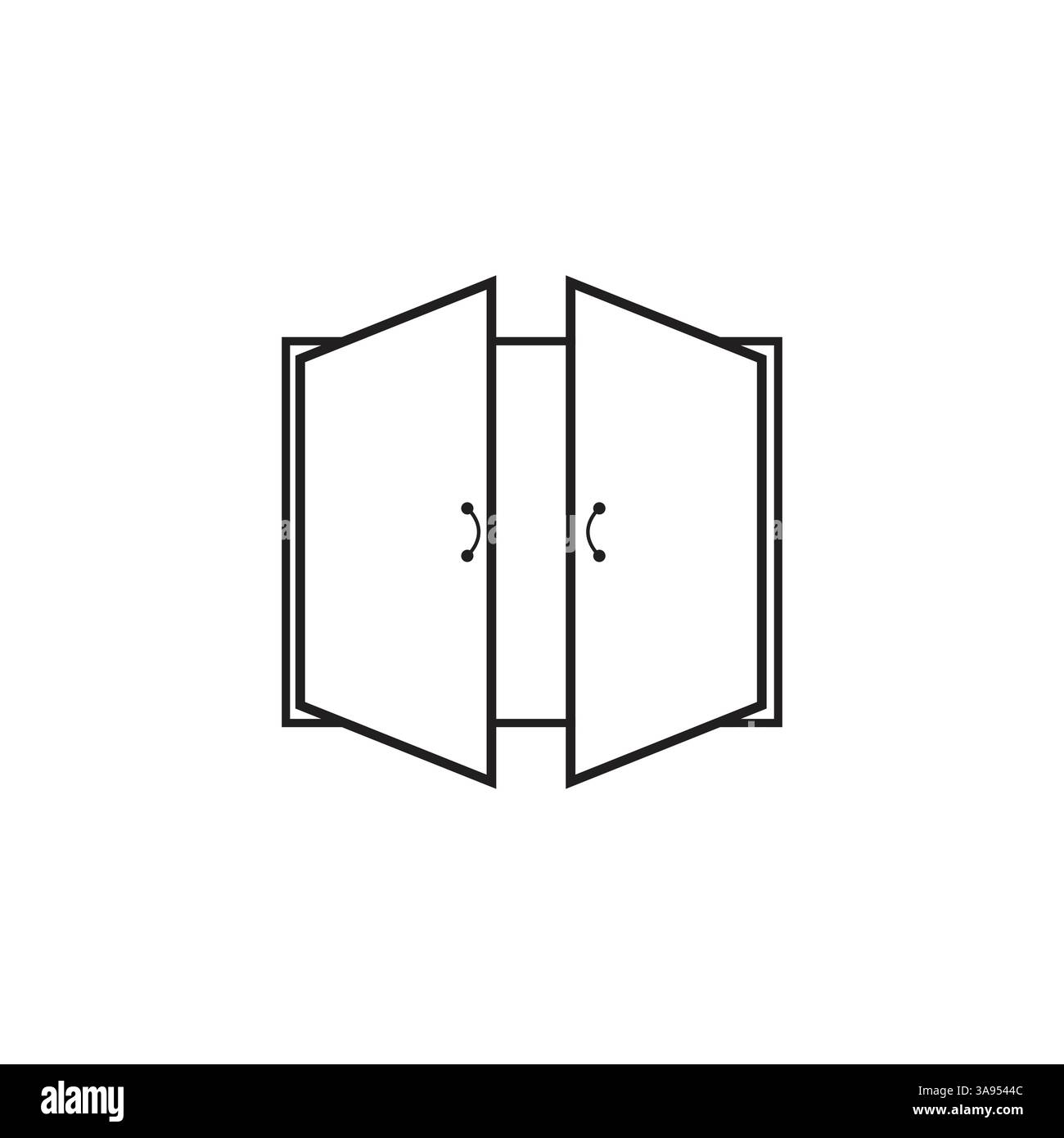 Flat door icon symbol vector Illustration Stock Vector Image & Art - Alamy