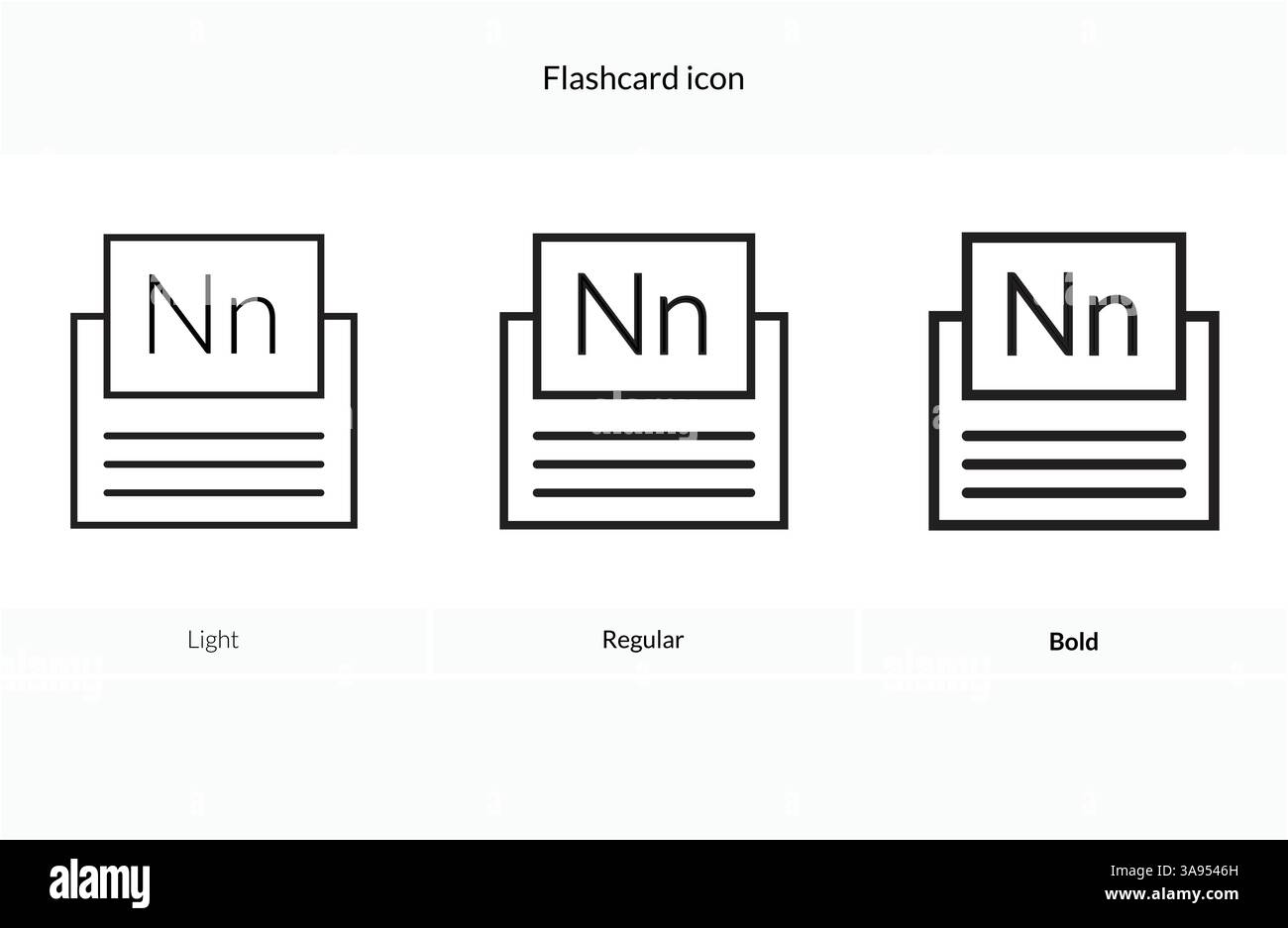 Flashcard icon. words with the letter n for kids learning English ...