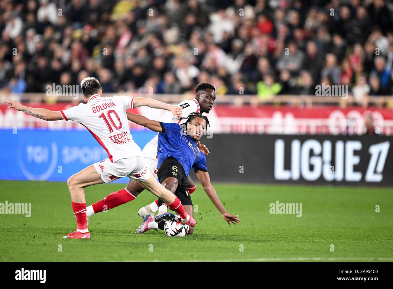 06 Hicham BOUDAOUI (ogcn) during the Ligue 1 match between Monaco and ...