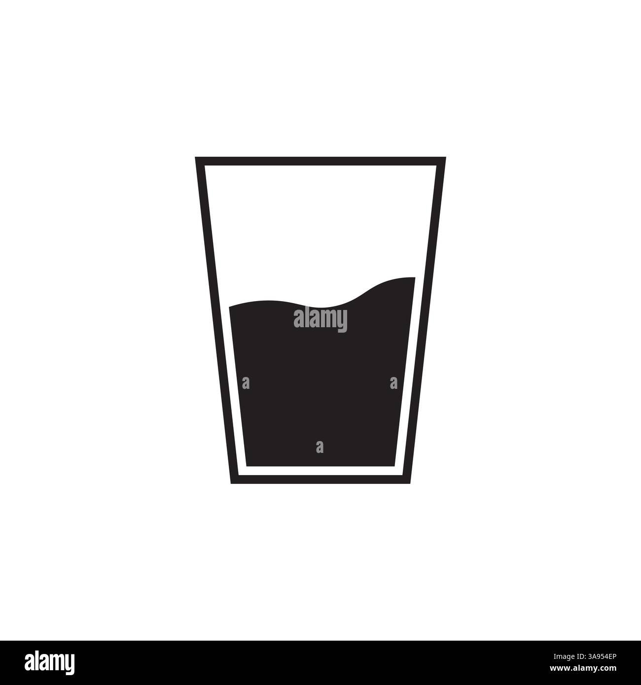 Flat glass of water icon symbol vector Illustration Stock Vector Image ...