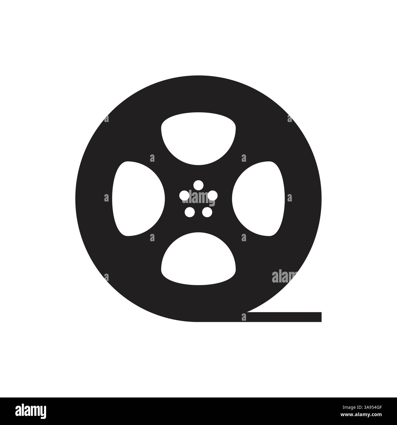 Flat film reel icon symbol vector Illustration Stock Vector Image & Art ...