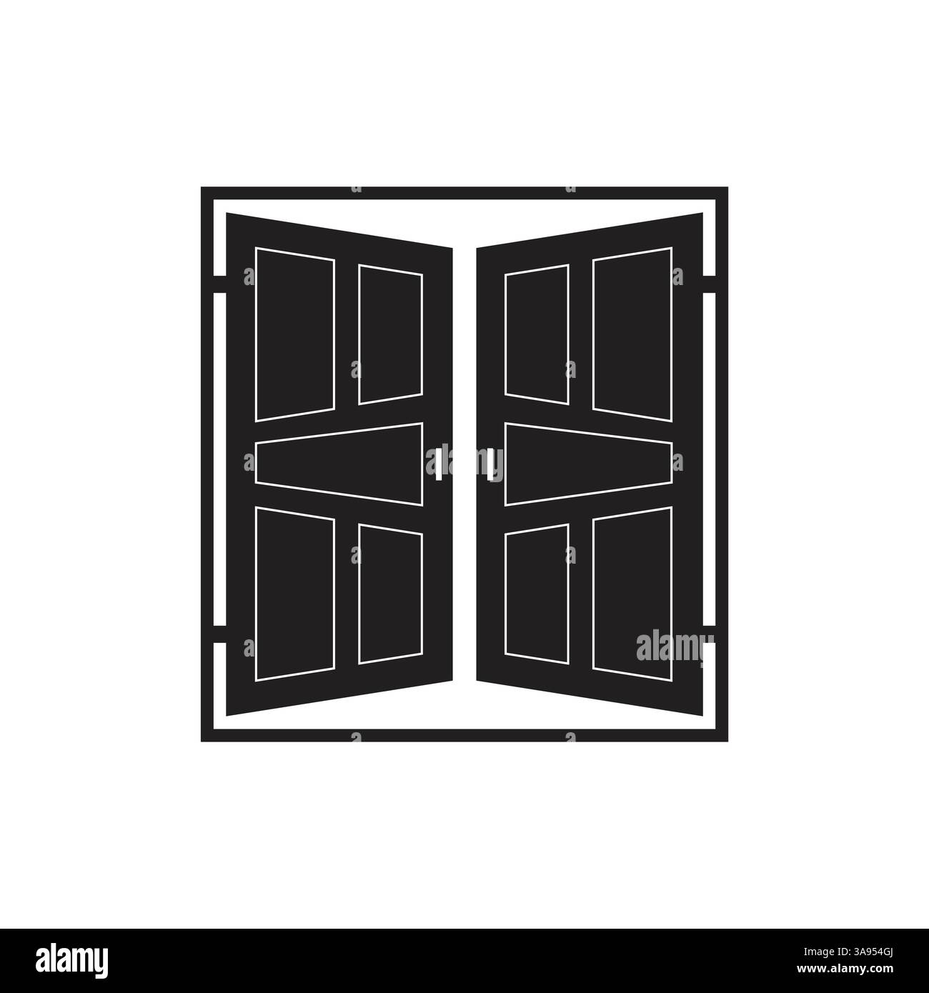 Door icon flat Stock Vector Images - Alamy