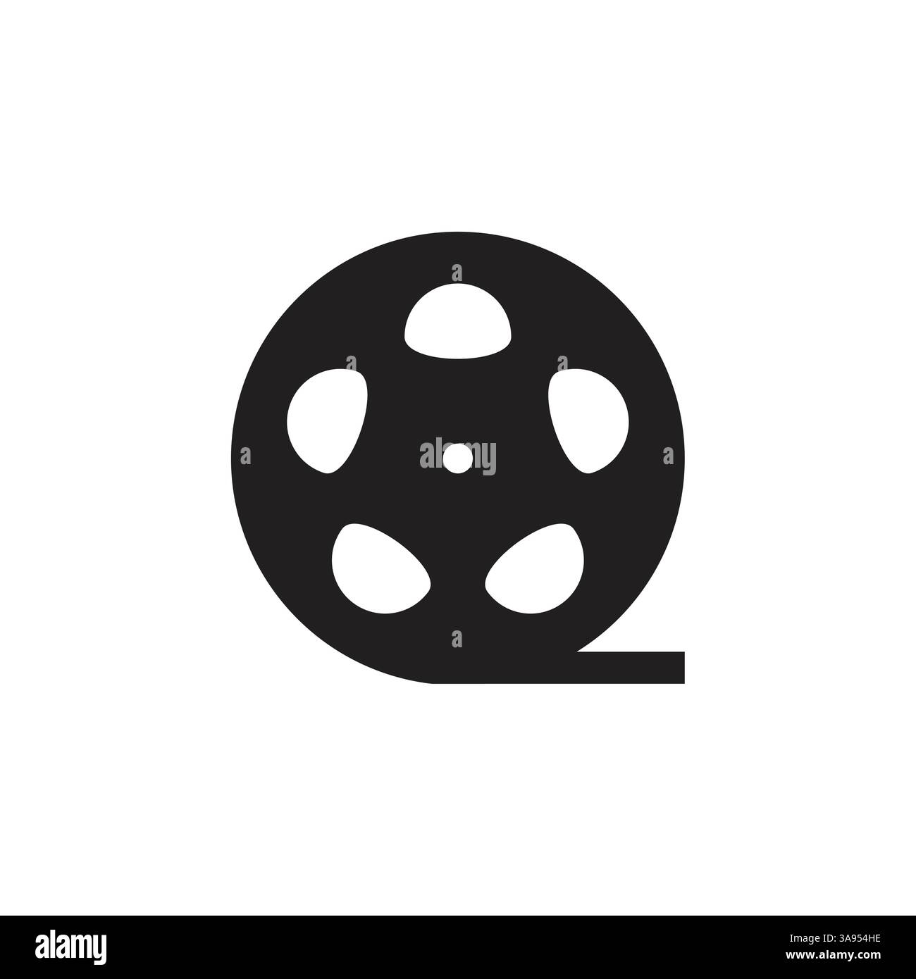 film reel icon in flat style with background Stock Vector Image & Art ...