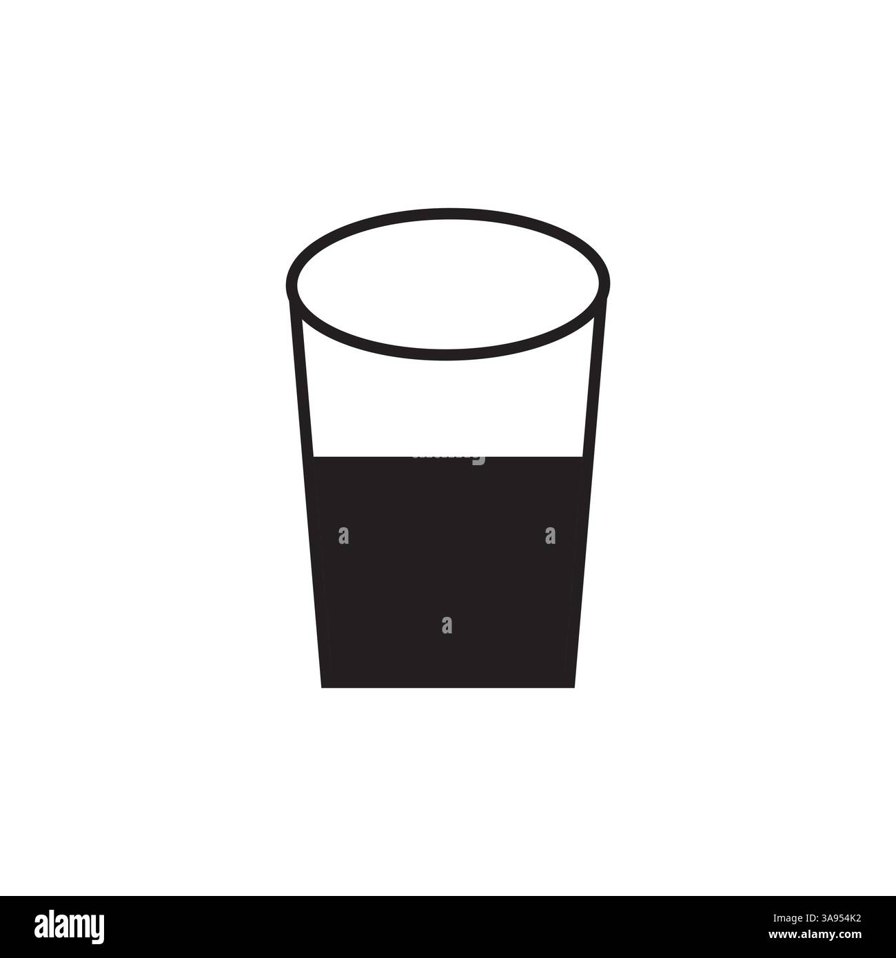 Flat glass of water icon symbol vector Illustration Stock Vector Image & Art - Alamy