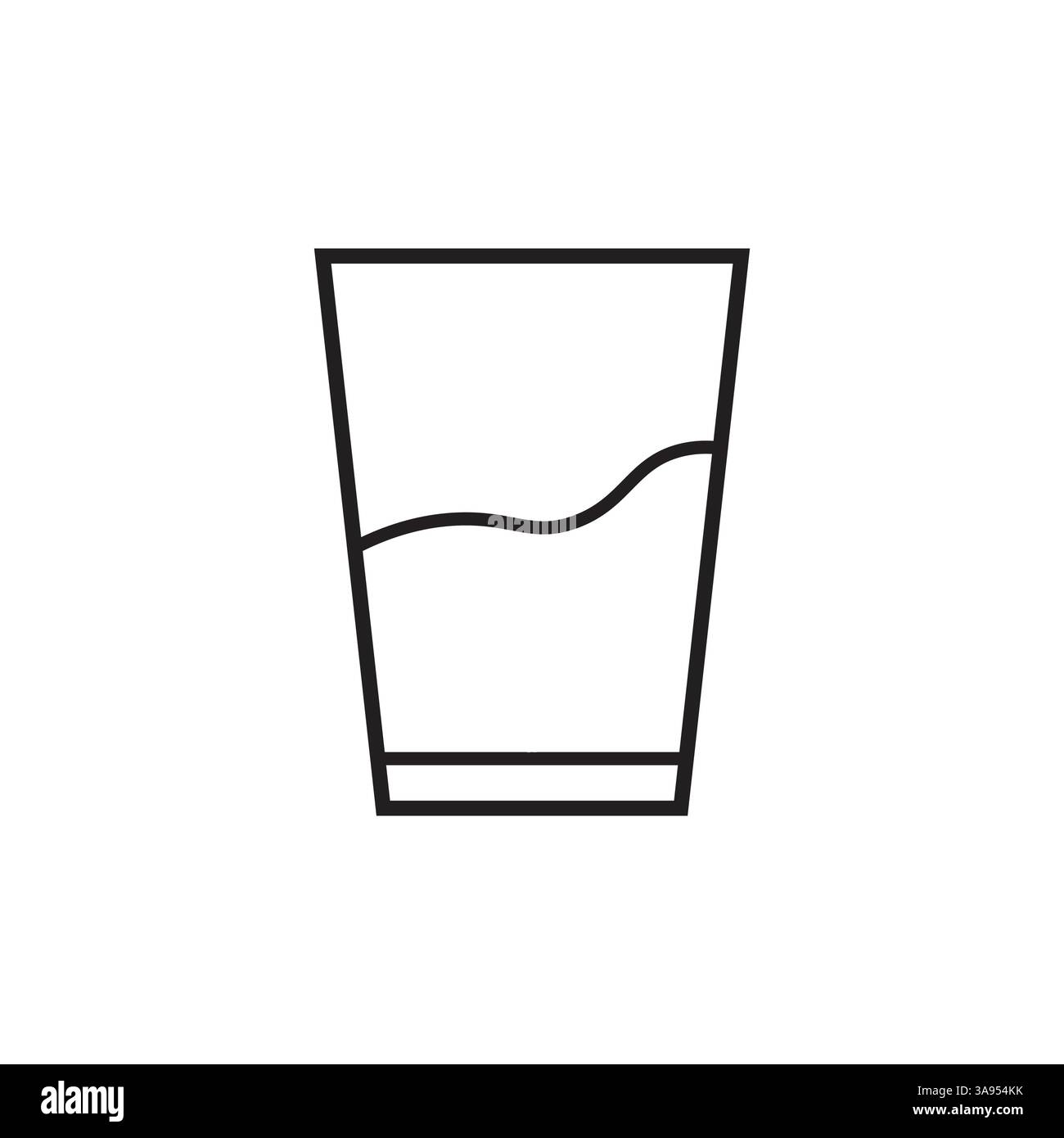 Flat glass of water icon symbol vector Illustration Stock Vector Image & Art - Alamy