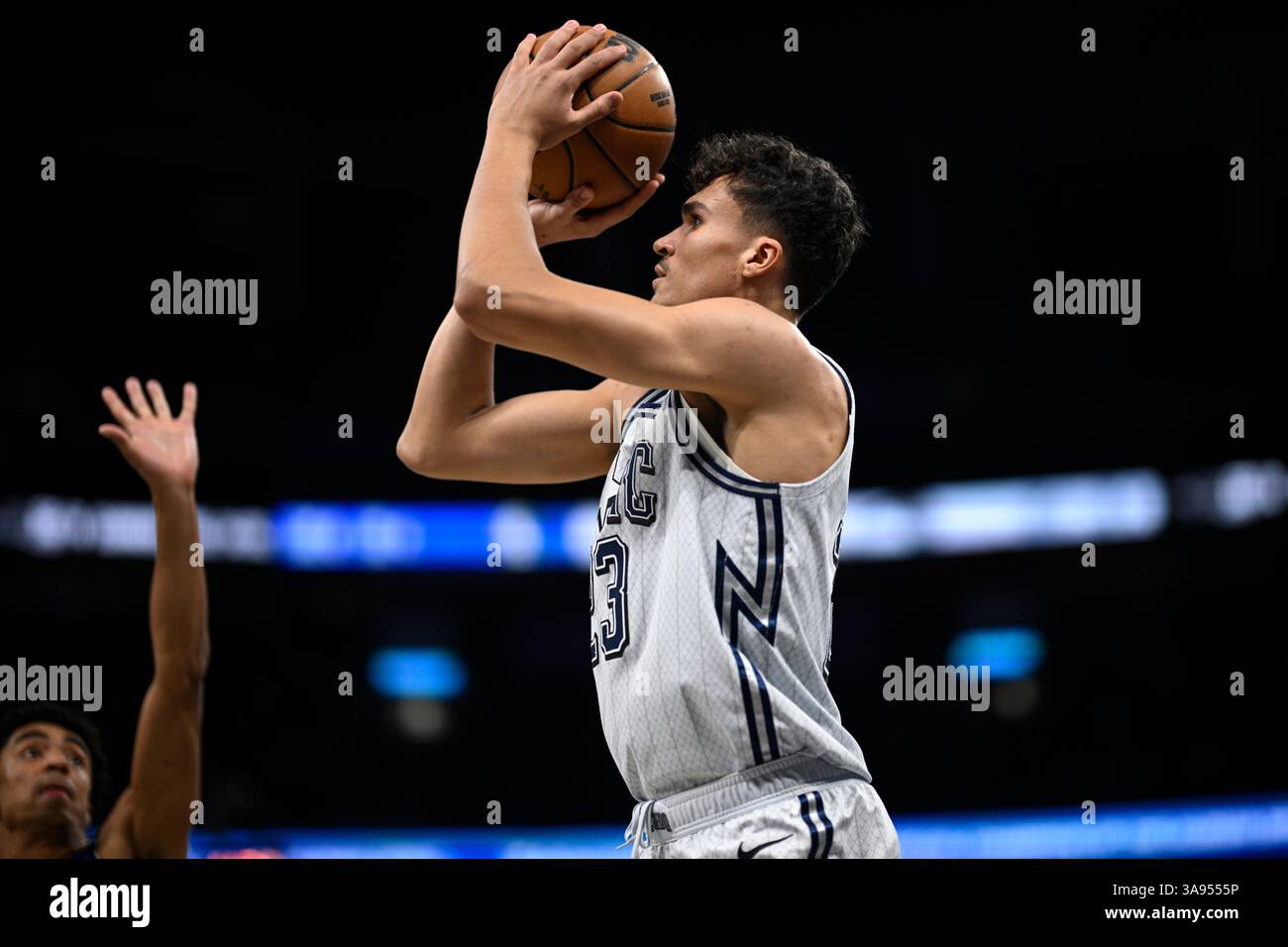 Orlando Magic forward Tristan da Silva (23) goes up to shoot against ...