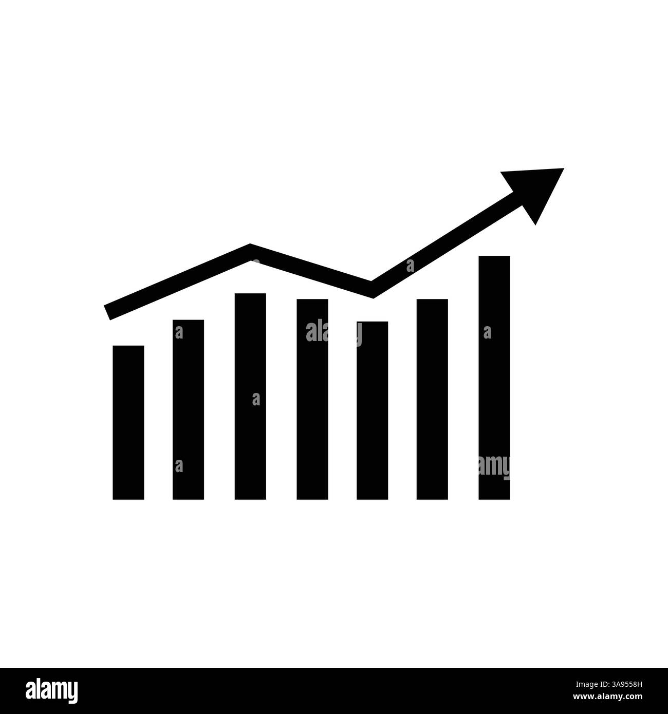 Flat graph chart icon symbol vector Illustration Stock Vector Image ...