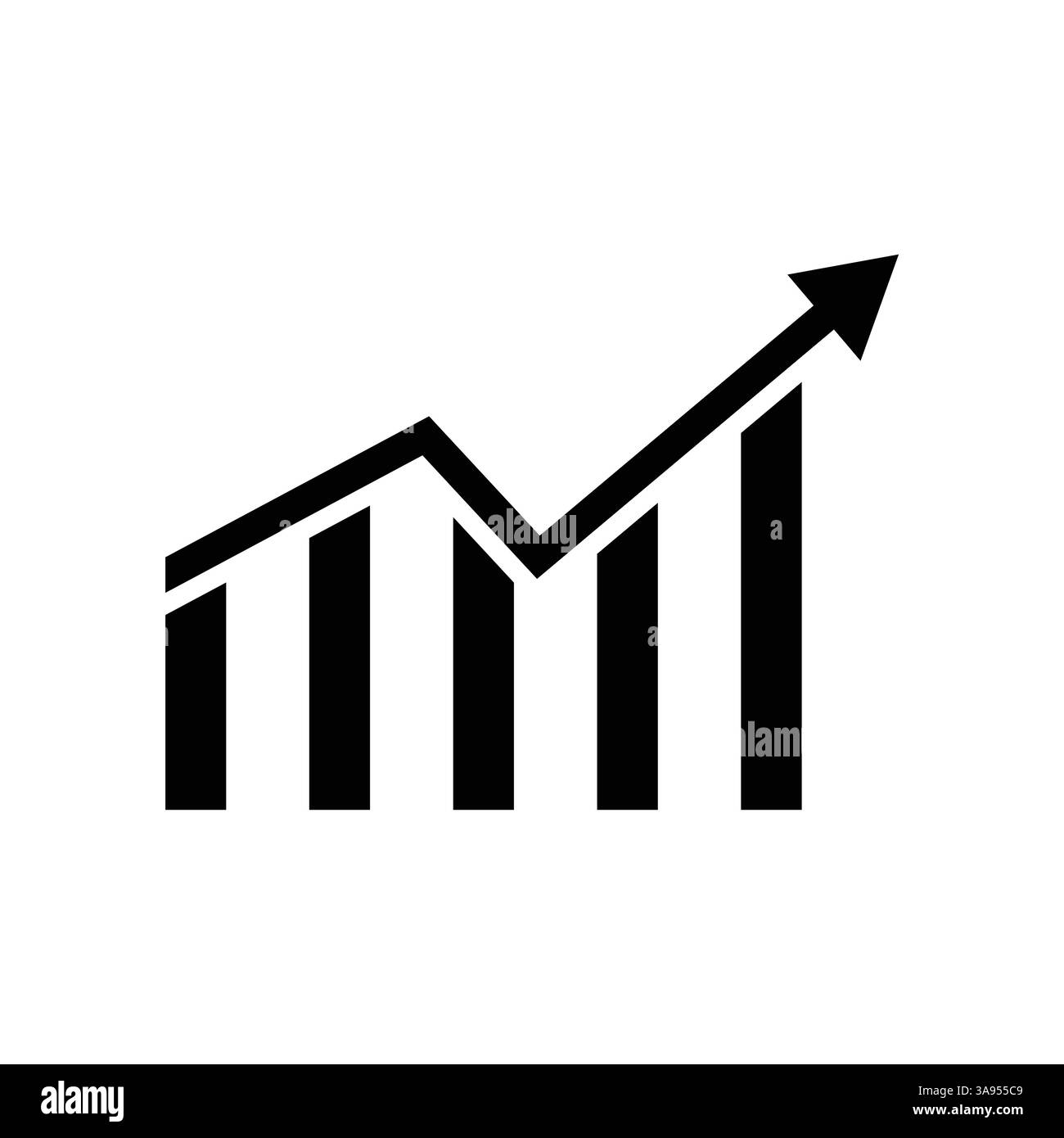 Flat graph chart icon symbol vector Illustration Stock Vector Image ...
