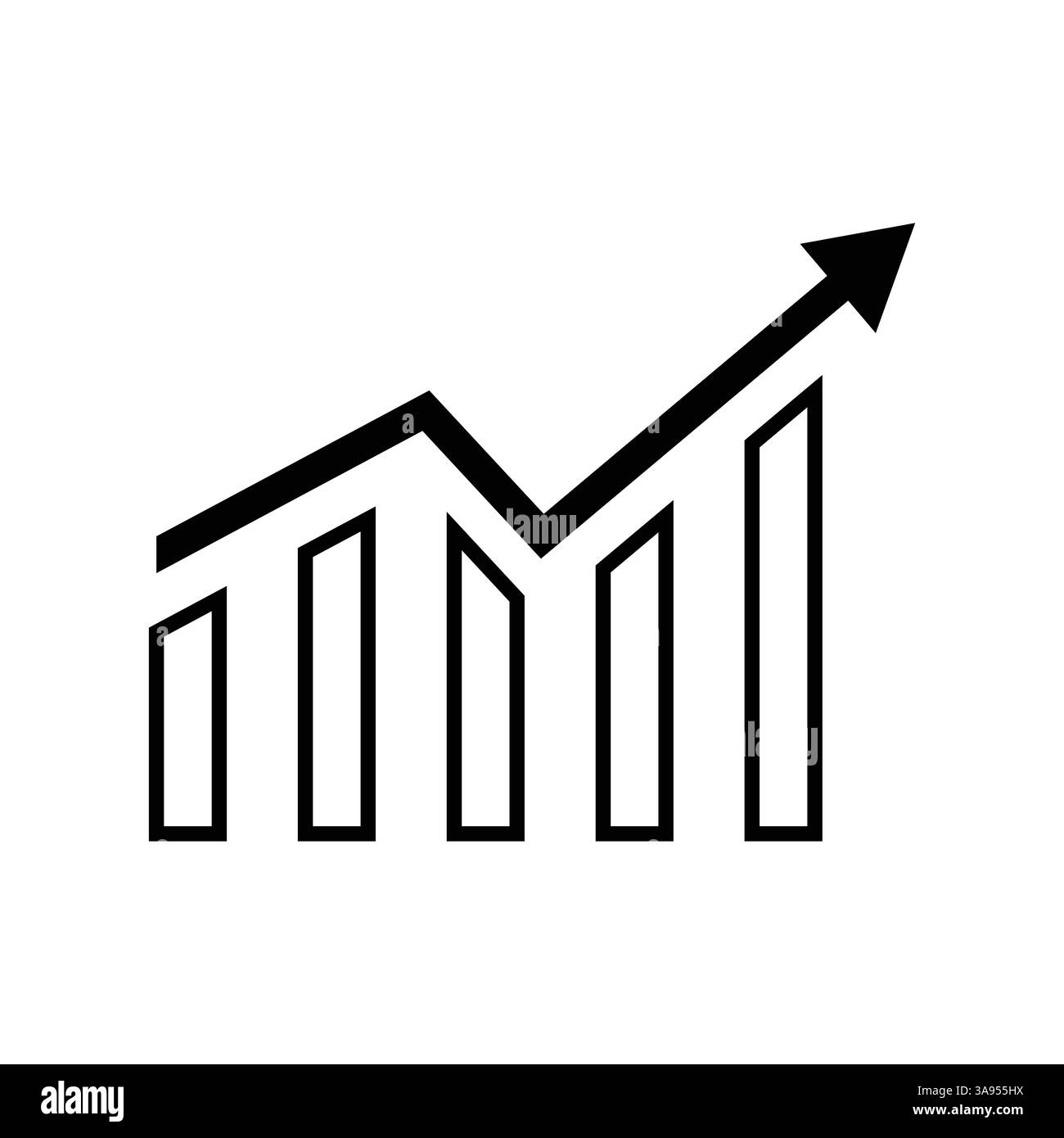 Graph chart icon vector. Growth icon symbol Stock Vector Image & Art ...