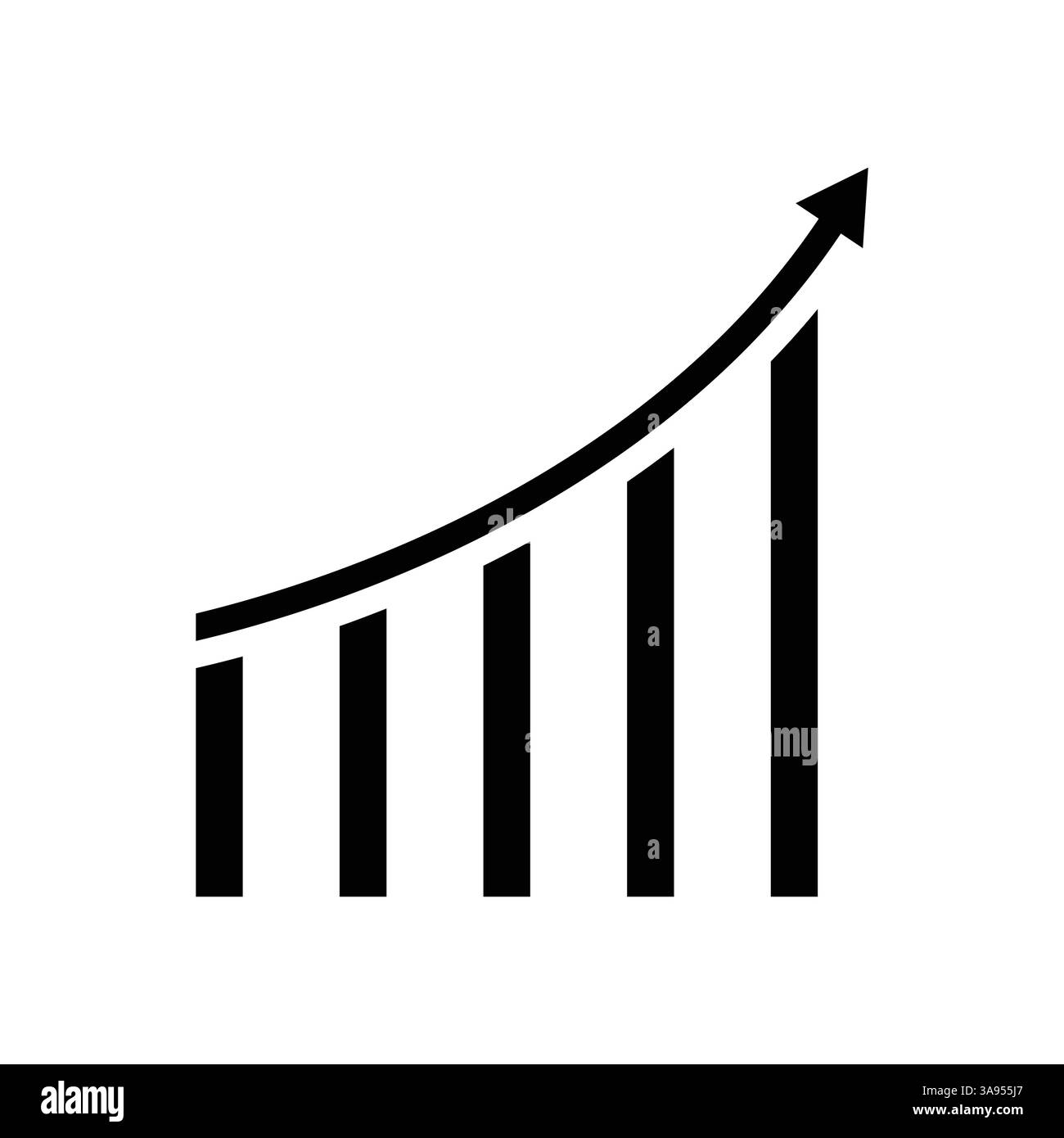 Flat graph chart icon symbol vector Illustration Stock Vector Image ...