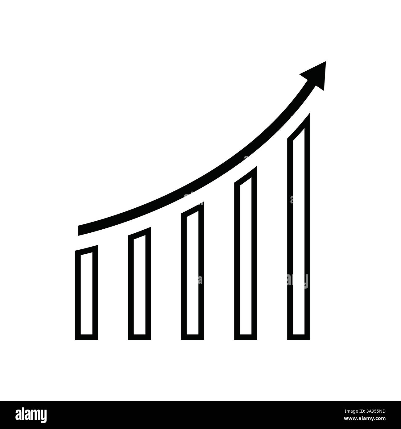 Graph chart icon vector. Growth icon symbol Stock Vector Image & Art ...