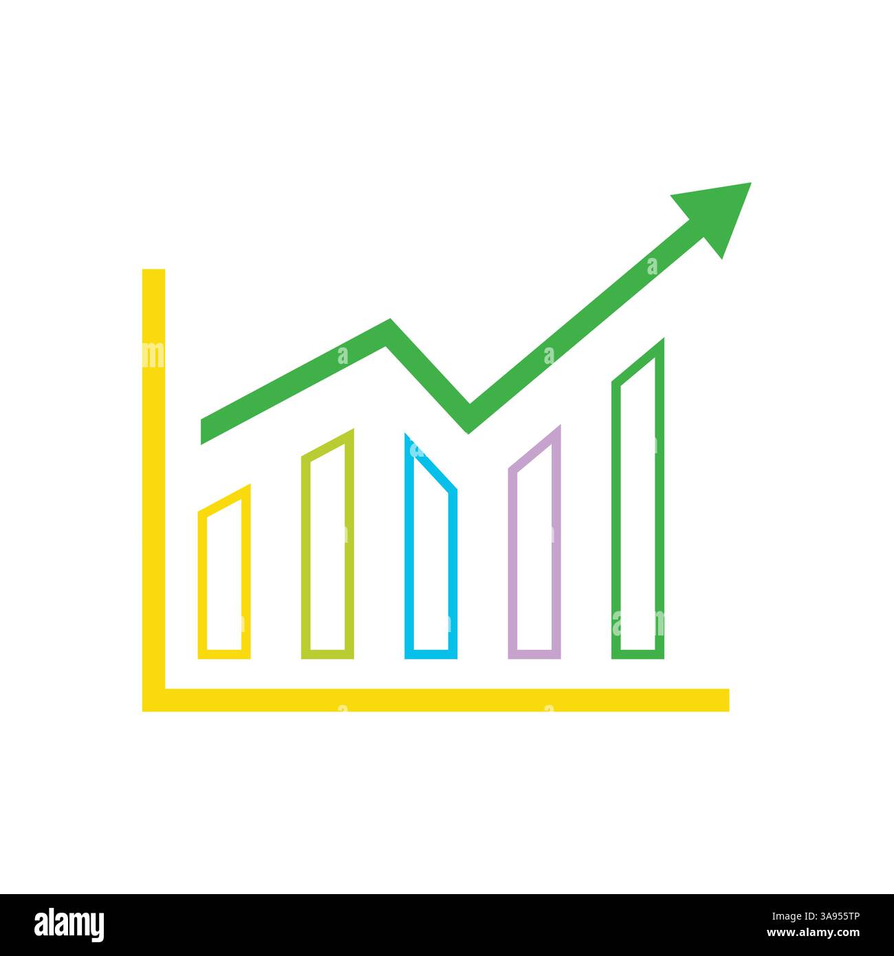 Graph chart icon vector. Growth icon symbol Stock Vector Image & Art ...