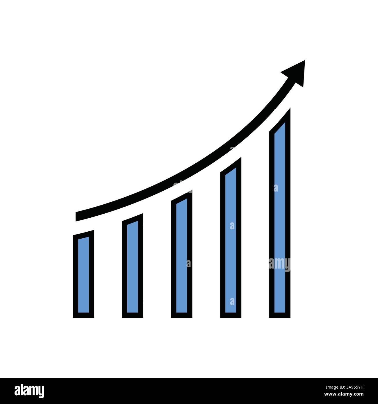 Graph chart icon vector. Growth icon symbol Stock Vector Image & Art ...