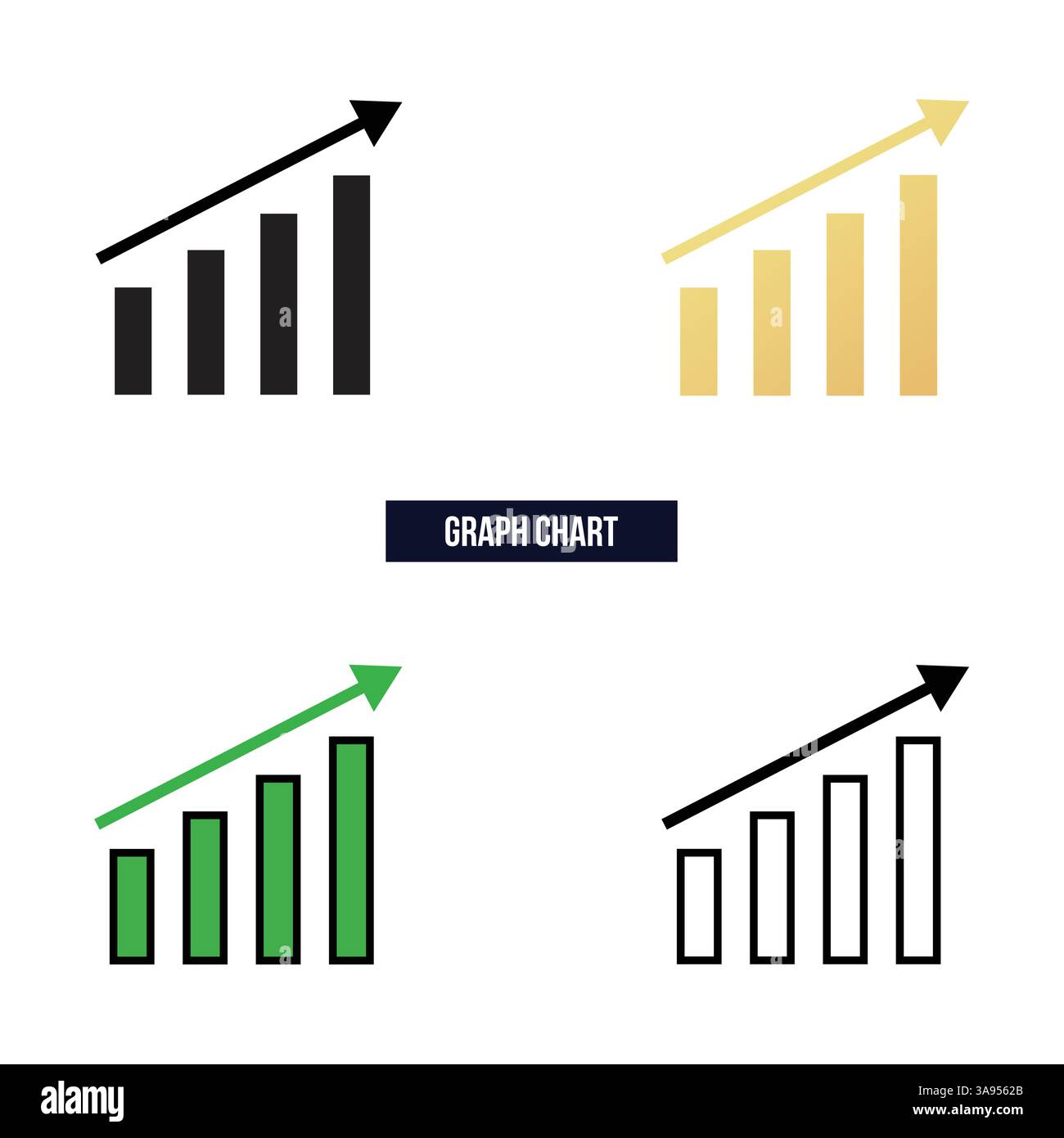 Graph chart icon flat vector illustration Stock Vector Image & Art - Alamy
