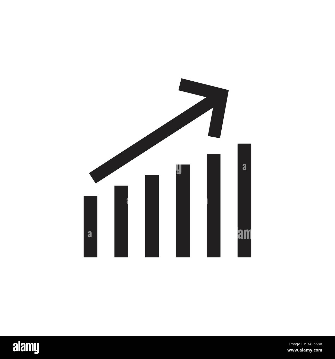 Graph chart icon vector. Growth icon symbol Stock Vector Image & Art ...