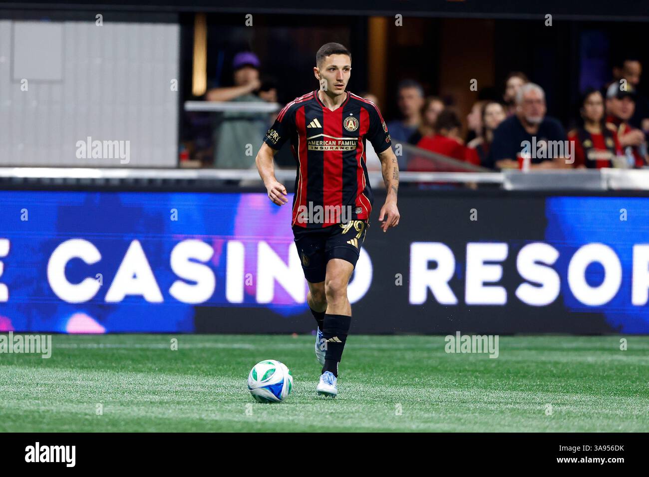 ATLANTA, GA - MARCH 29: Bartosz Slisz #99 of Atlanta United moves the ...