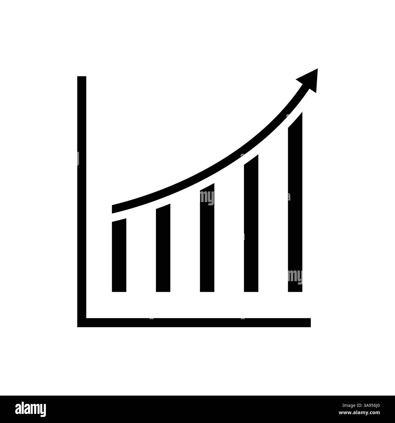 Flat graph chart icon symbol vector Illustration Stock Vector Image ...